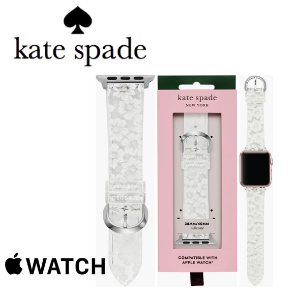 kate spade | Accessories | Kate Spade Clear Silver Hollyhock Floral 38 ...